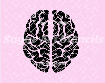 Brain stencil | Etsy