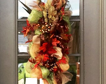 Fall door swag | Etsy