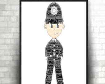 Police word art | Etsy