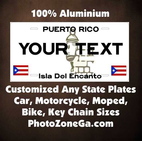 Puerto Rico 1931 to Present Custom Personalized Novelty Auto