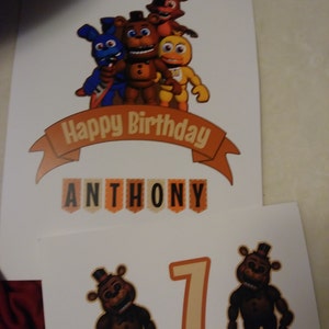 Five Nights at Freddy's Cake Topper Five Nights at Freddy