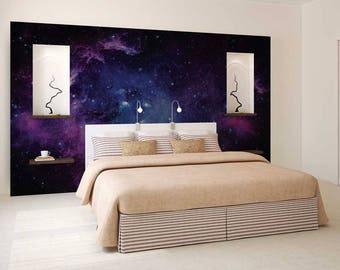 Space wall mural | Etsy