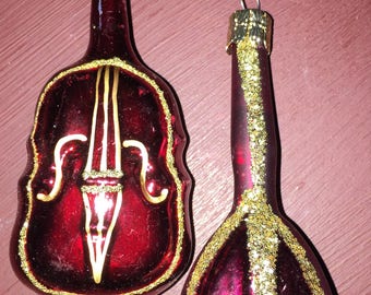 El Bandolon Loteria Mandolin Guitar Music Original Art Giclee