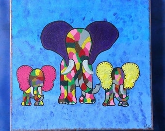 Mosaic elephants | Etsy