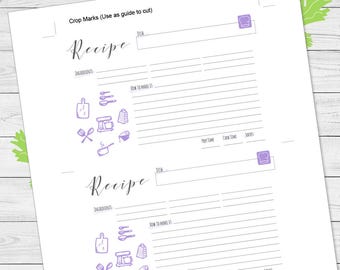 Cute recipe card | Etsy