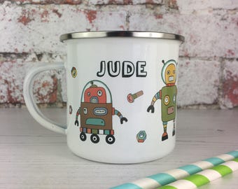 Robot mug | Etsy