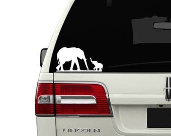 Elephant car decal | Etsy