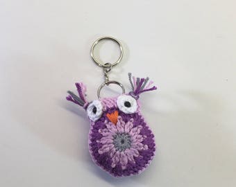 Crochet Pattern Owl Key Cosy keycover cozy uk or us crochet