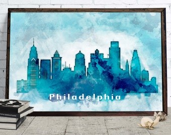 Philadelphia Skyline Philadelphia Pennsylvania Cityscape Art