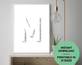 Letter m print | Etsy