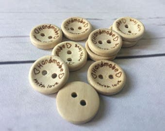 Wooden button | Etsy