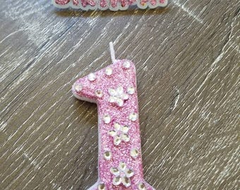 1st birthday candle | Etsy