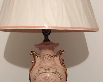 Pink ceramic lamp | Etsy