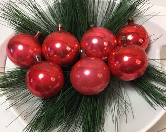 Red ball ornament | Etsy