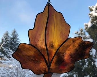 Stained glass leaves | Etsy