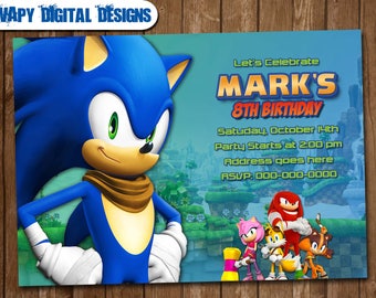Sonic invitacion | Etsy