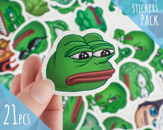 pepe frog sticker pack pepe sticker funny stickers pepe the