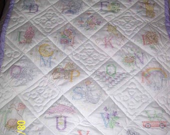 Cross stitch blanket | Etsy