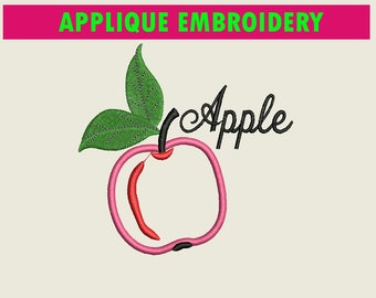 Apple applique | Etsy