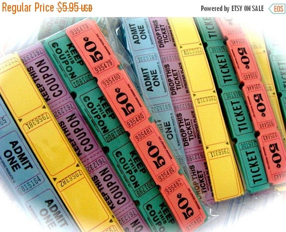 ONSALE 18 yards of Tickets for mixed media and Collage Circus