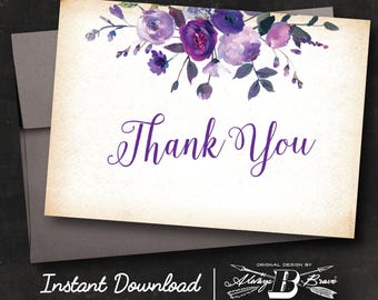 Purple thank you | Etsy