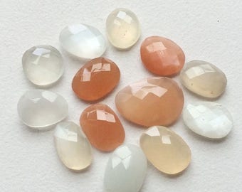 Rose cut moonstone | Etsy