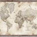 World Map Mounted on Foam Board Blank Pinnable Map 16X20