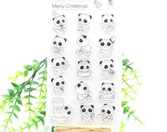 Panda stamp | Etsy
