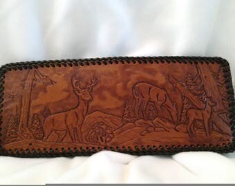 Deer leather wallet | Etsy