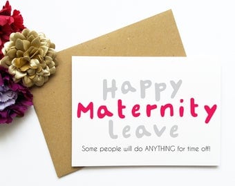 Maternity leave card | Etsy