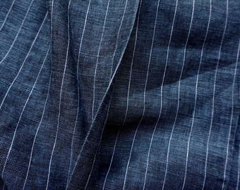 Striped linen fabric | Etsy