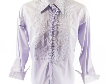 Ruffled tuxedo shirt | Etsy