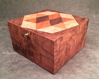 Wooden Keepsake Boxes with Vintage Quilt Designs by Quiltboxes
