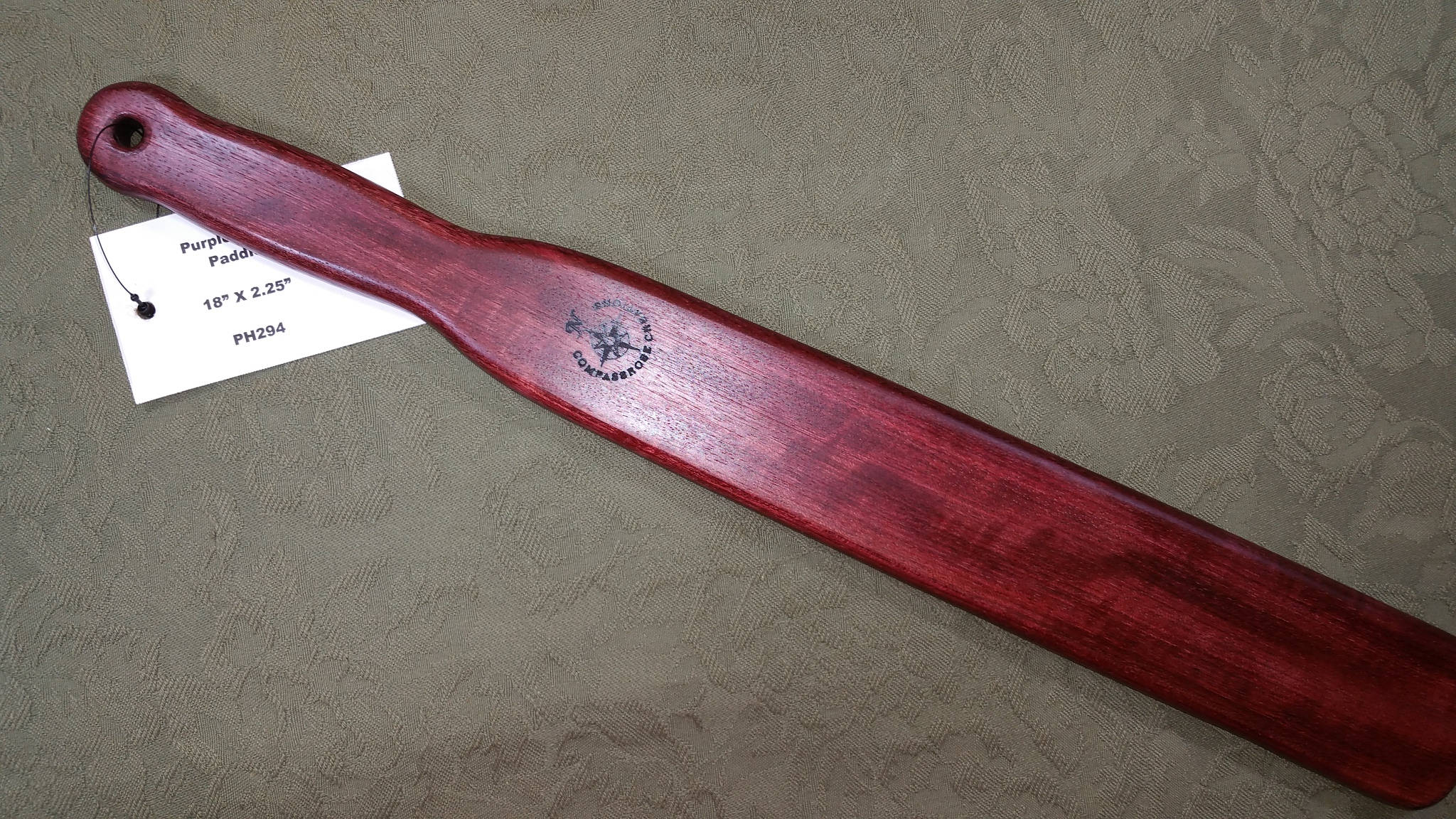 Purpleheart Miss Rose Paddles Exotic Hardwood Spanking Paddle