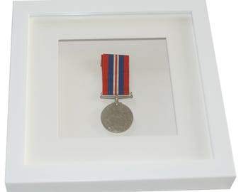 Deep shadow box display frame black 20x4 for long thin 3D