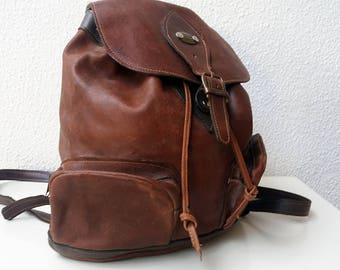 Leather backpack | Etsy