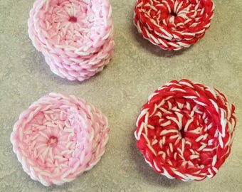 Scrubbie Pattern For Crocheted Nylon Netting Dish Scrubbies