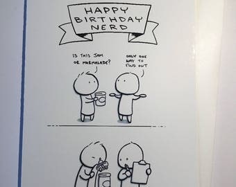 Nerd birthday card | Etsy