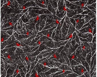 Cardinal fabric | Etsy