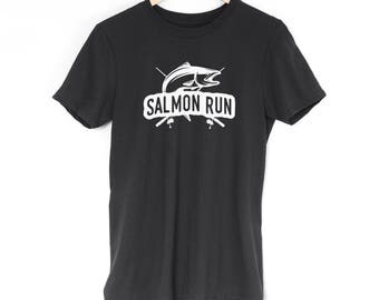 Salmon fishing shirt | Etsy