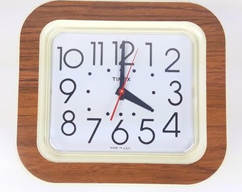 Wall clock wood | Etsy