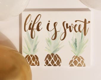 Pineapple art | Etsy