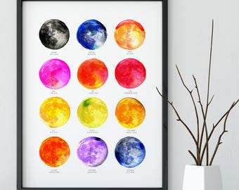 Moon illustration | Etsy