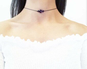 Amethyst choker | Etsy