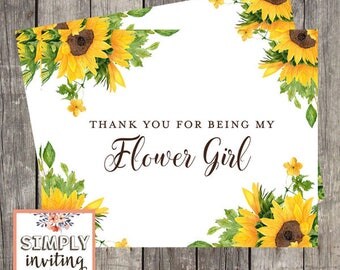 Sunflower thank you | Etsy