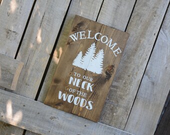 Wooden welcome sign | Etsy