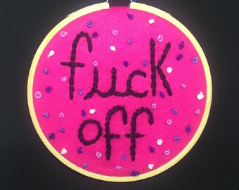 Swear embroidery | Etsy