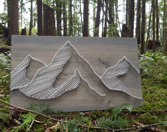 Mountain string art | Etsy