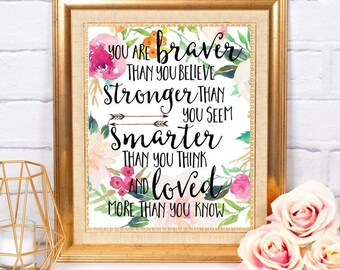 You are braver than you believe | Etsy