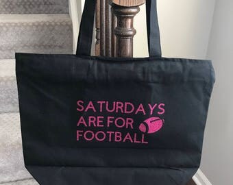 Loom Knit Football Theme Tote Bag PATTERN. Loom Knit felted